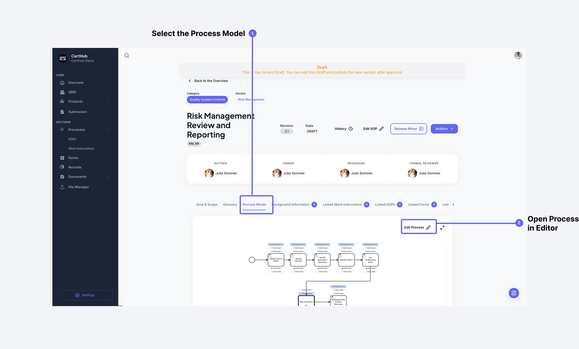 Managing SOPs & Work Instructions | CertHub Documentation